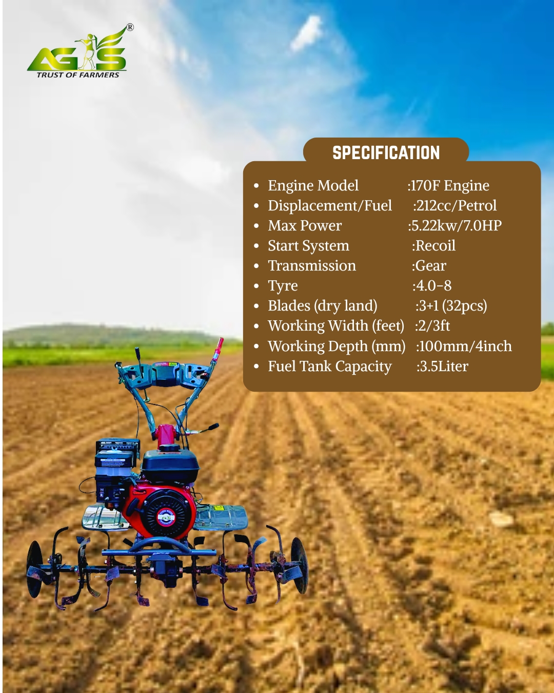 POWER WEEDER 7HP – Agro And Garden Solution